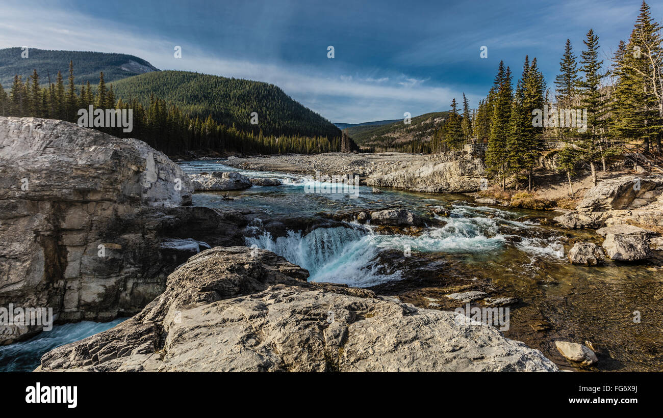 Elbow Falls, Elbow River, Bragg Creek, Kananaskis District; Alberta ...