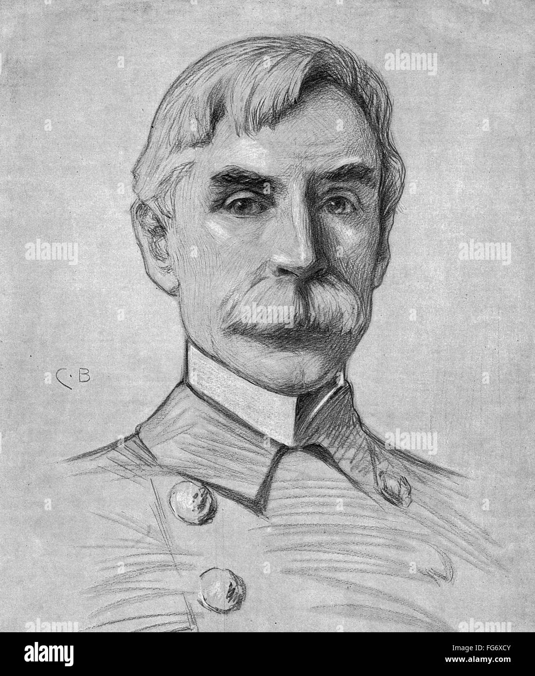 JOHN CRITTENDEN WATSON /n(1842-1923). U.S. Navy admiral. Drawing by ...