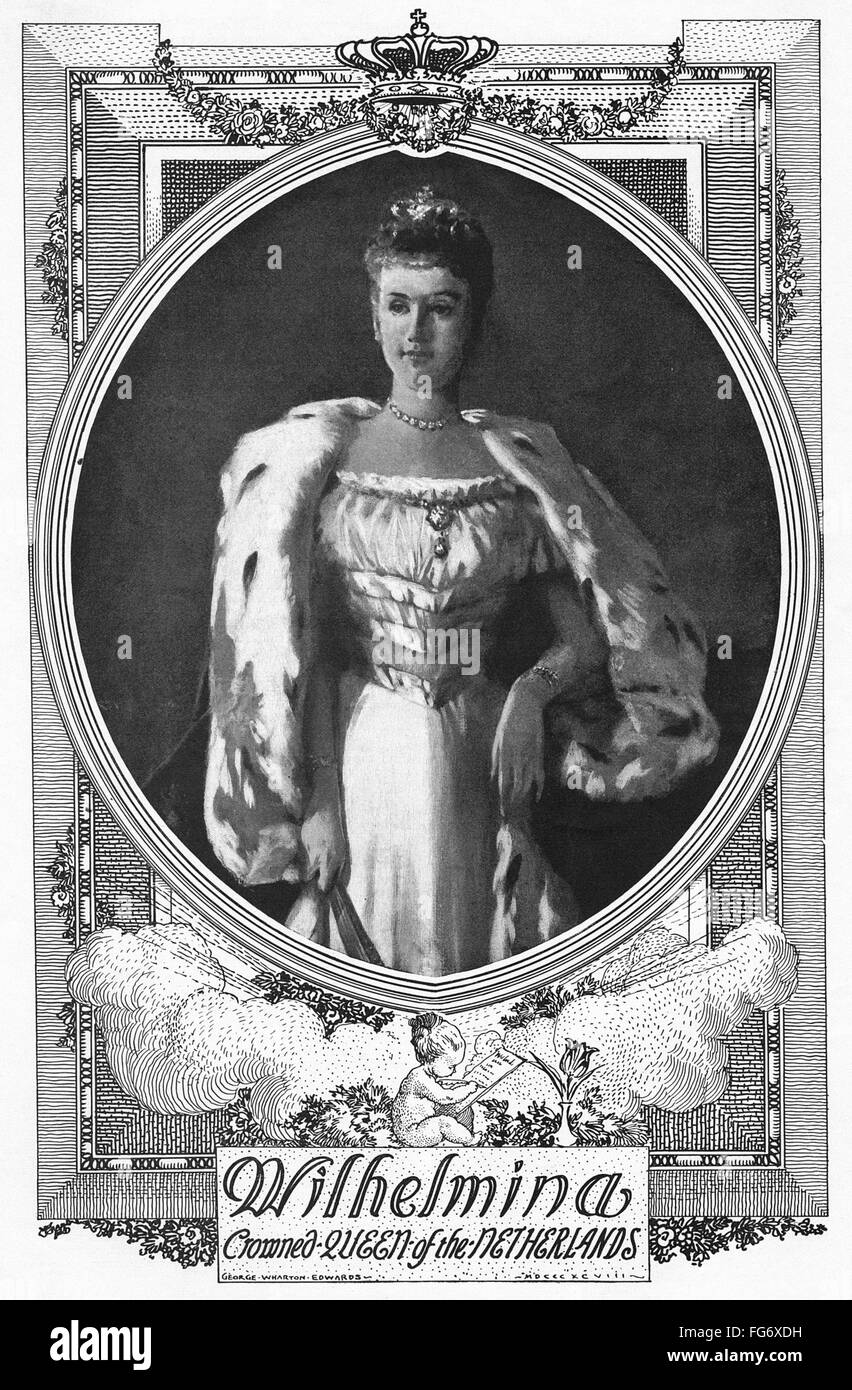 WILHELMINA (1880-1962). /nQueen of the Netherlands, 1890-1948. Portrait ...