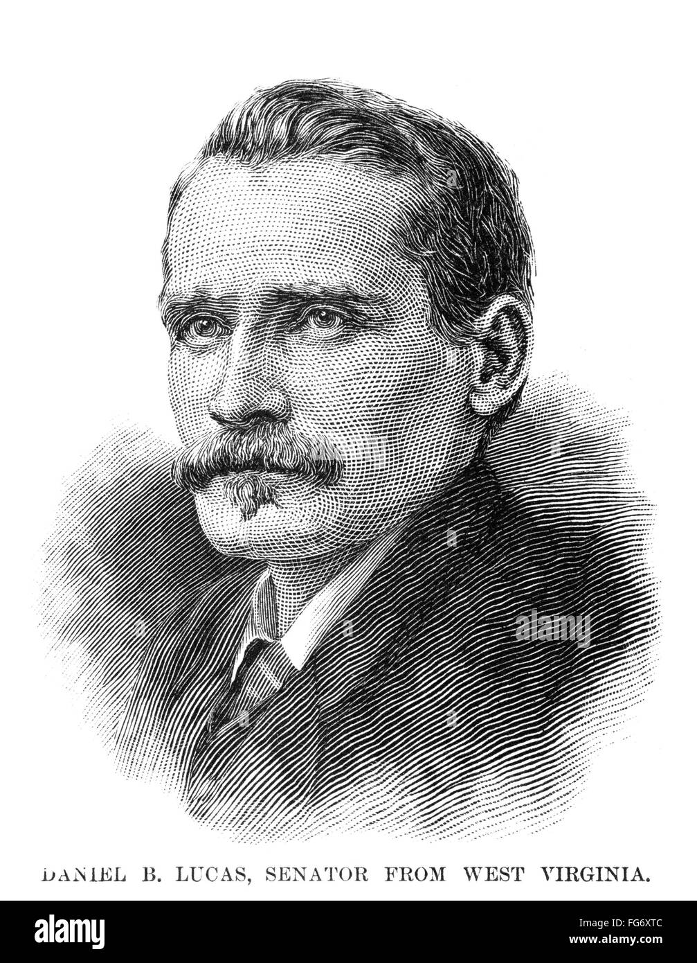 DANIEL B. LUCAS (1836-1909). /nAmerican poet and lawyer. Engraving ...