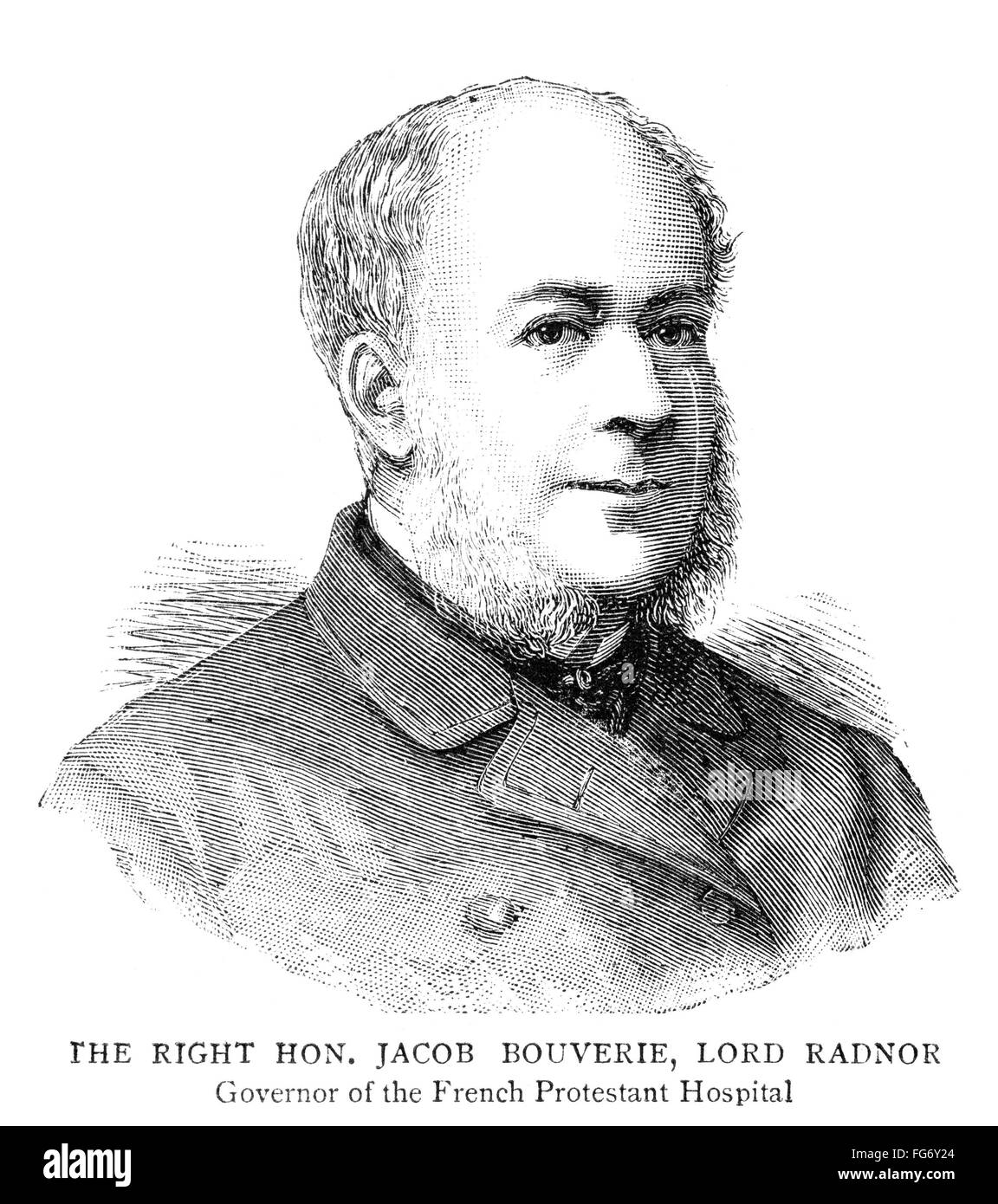 JACOB PLEYDELL-BOUVERIE /n(1815-1889). 4th Earl of Radnor. Engraving ...