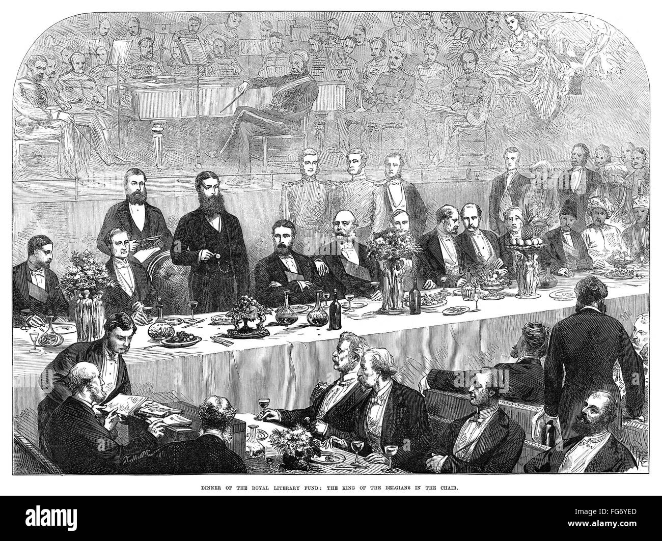 ROYAL LITERARY FUND, 1872. /nDinner reception of the Royal Literary ...
