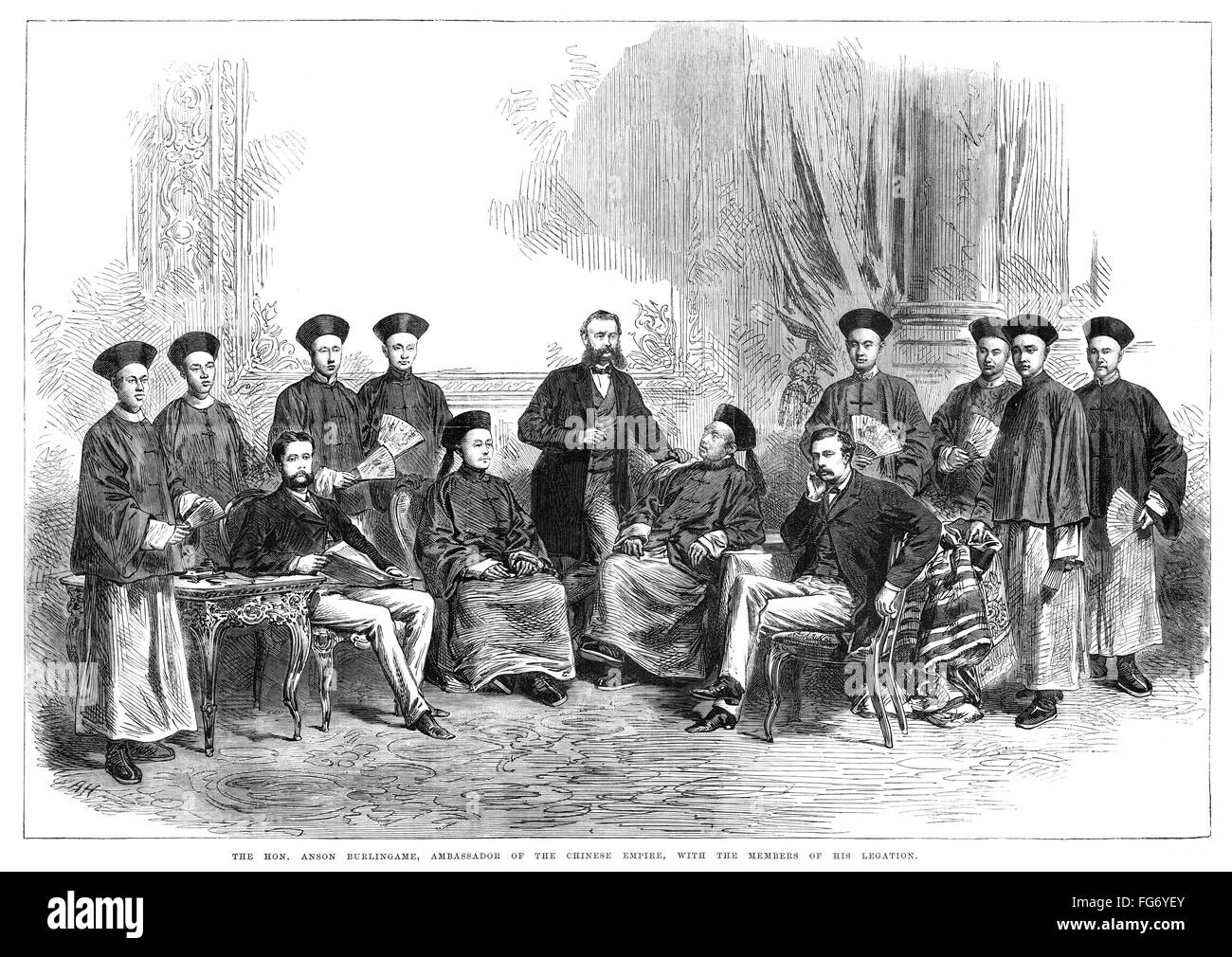 CHINESE DELEGATION, 1868. /nAmerican Minister to China Anson Burlingame ...