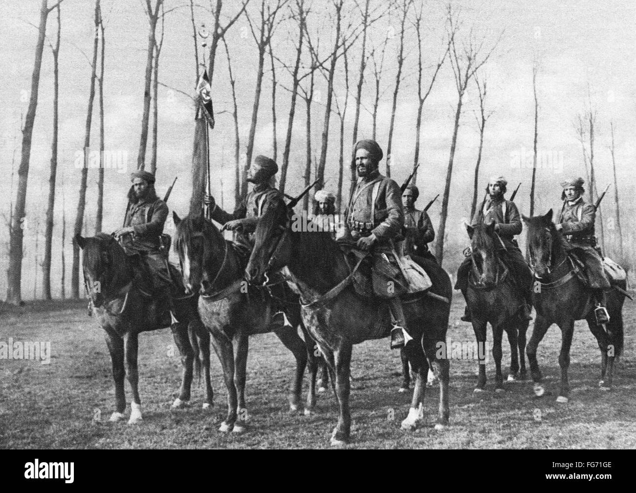 WORLD WAR I: SPAHIS. /nSquadron of Spahi cavalrymen from Morocco ...