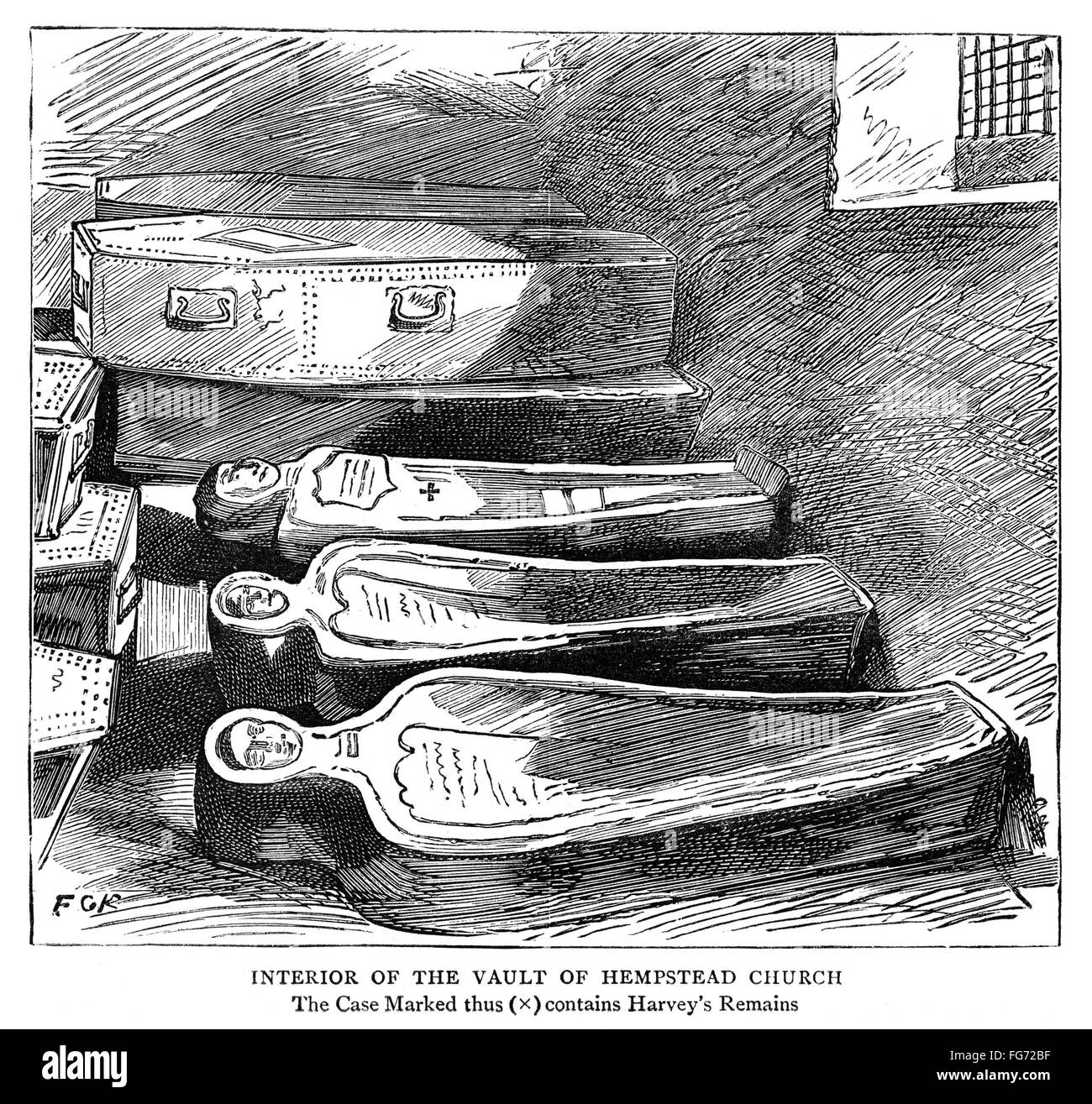 WILLIAM HARVEY (1578-1657). /nEnglish physician and anatomist. Interior ...