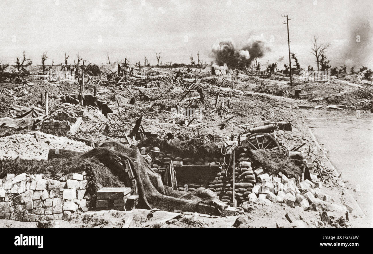 WWI: BATTLE OF ARRAS, 1917. /nCanadians preparing for an advance during ...