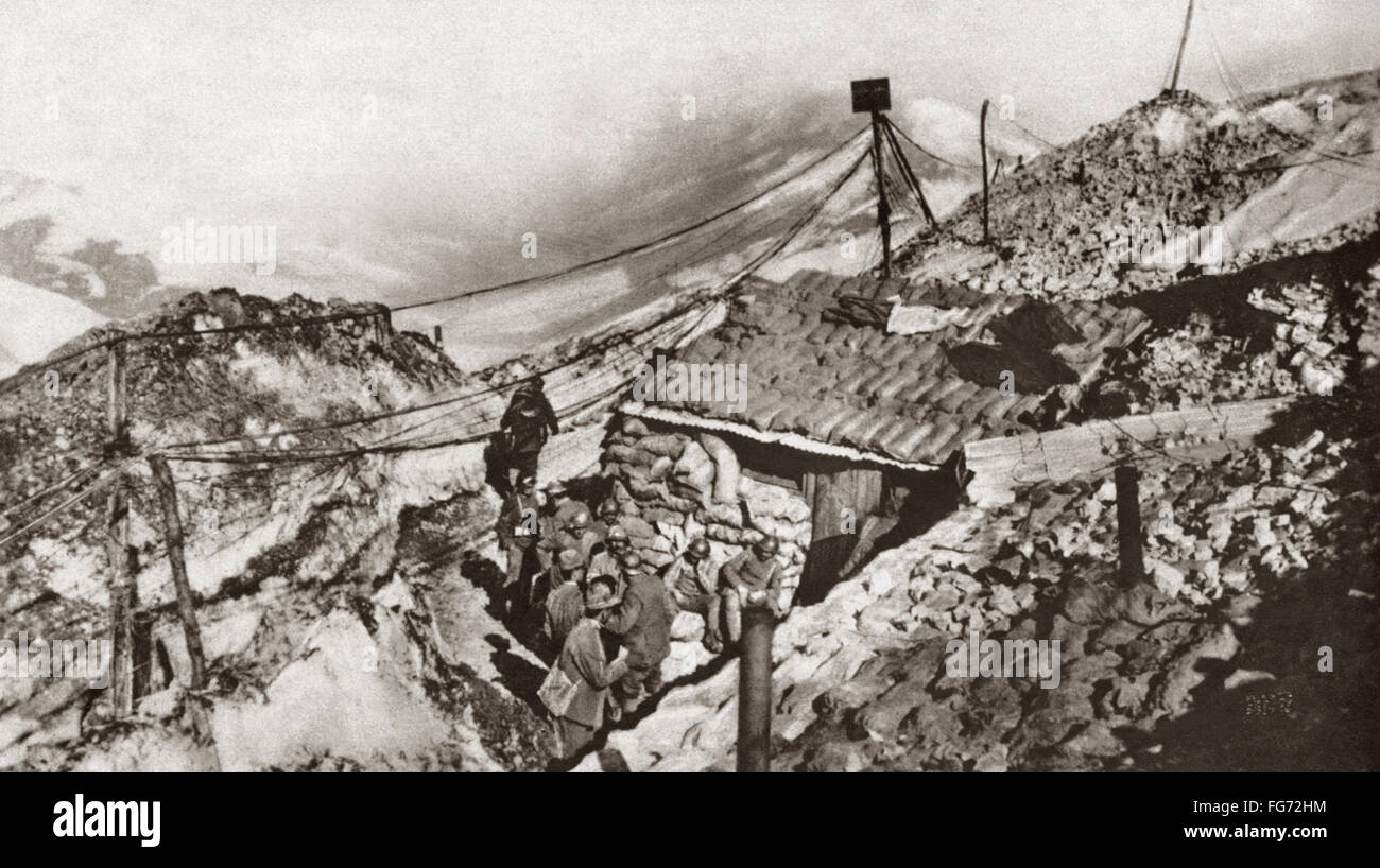 WORLD WAR I: ITALIAN FRONT. /nItalian signal station in the Italian ...