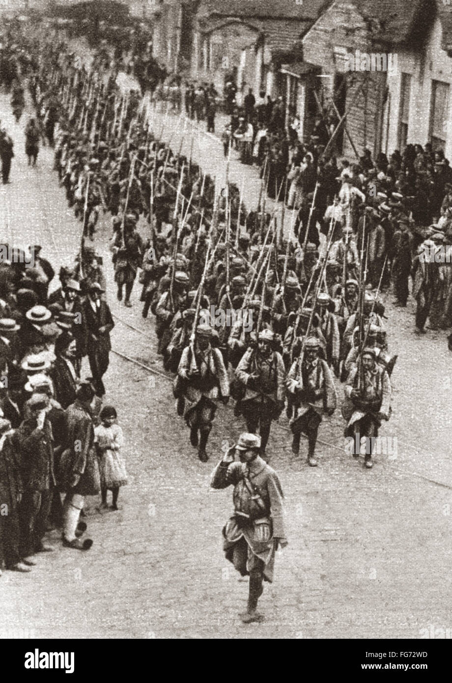 WORLD WAR I: GREECE. /nAllied troops arriving at Thessaloniki, Greece ...