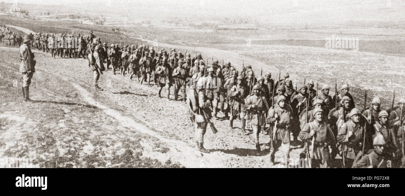 WORLD WAR I: TURKISH ARMY. /nTurkish troops on their way to battle ...