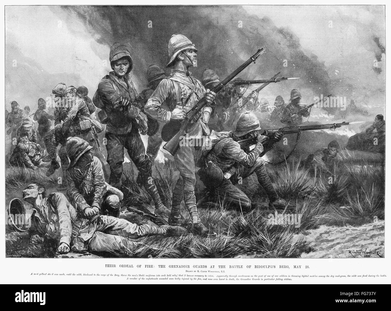 SECOND BOER WAR, 1900. /nThe Battle of Biddulphsberg during the Second ...
