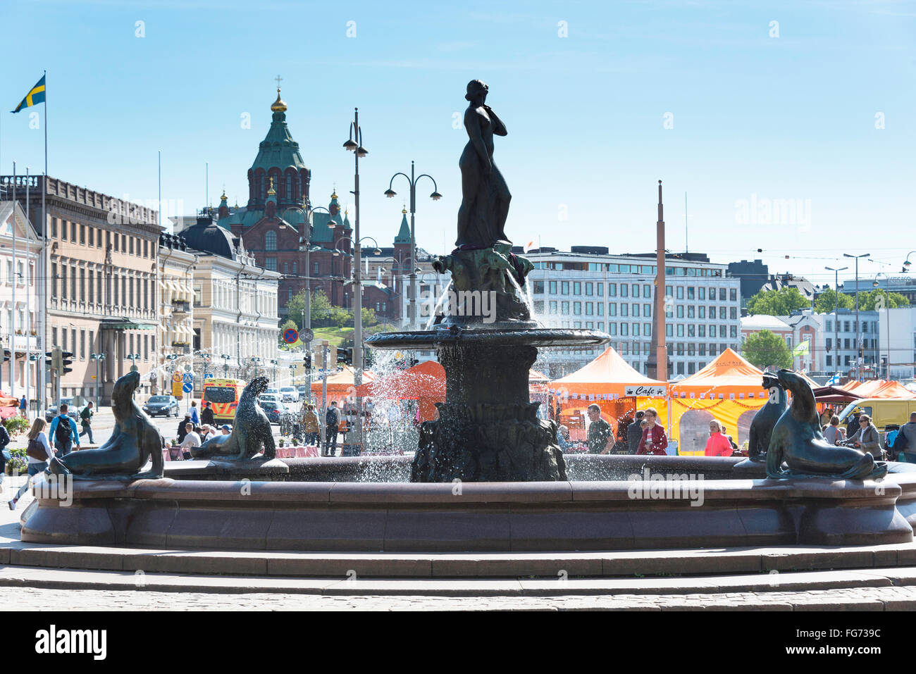 Havis Amanda Fountain, Kauppatori Market Square, City of Helsinki ...