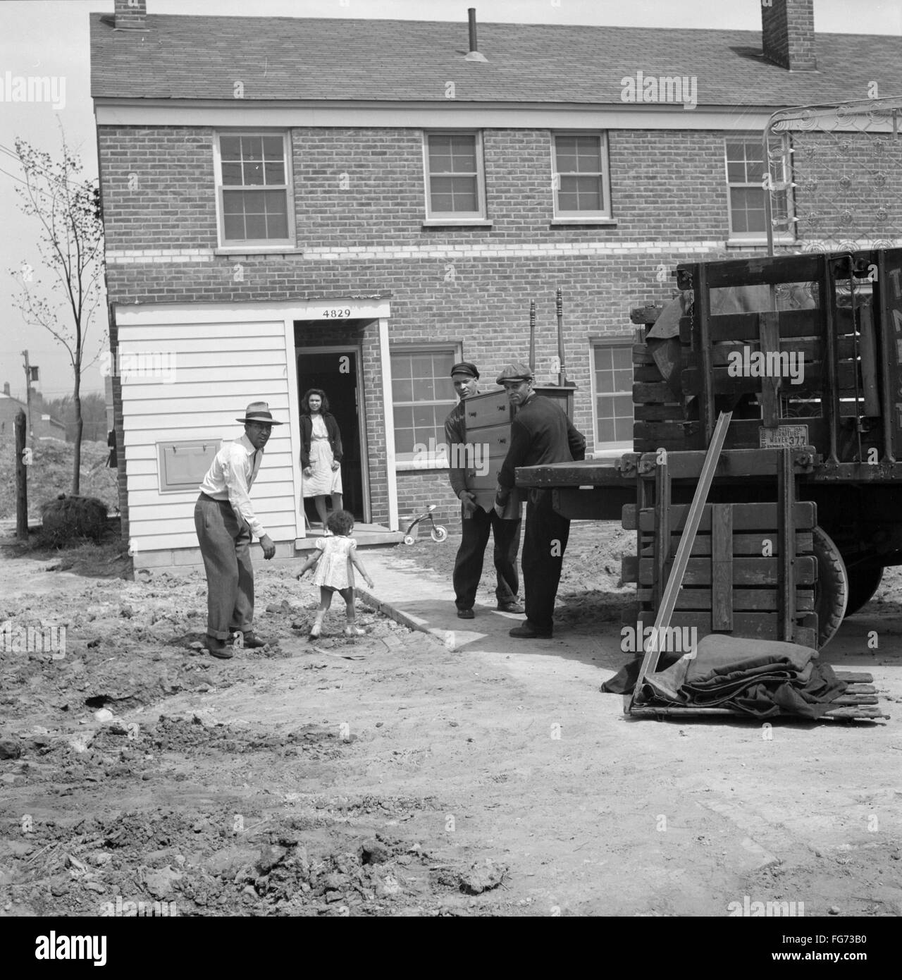 DETROIT, 1942. /nThe first black family moving into the newly built ...