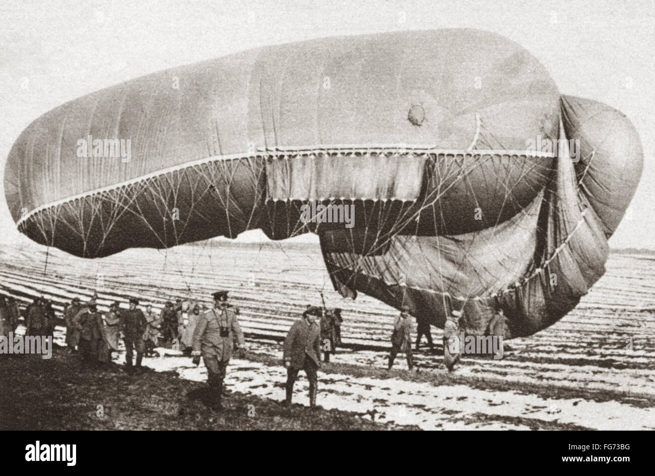 WORLD WAR I: BALLOON. /nCaptured observation balloon on the Western ...