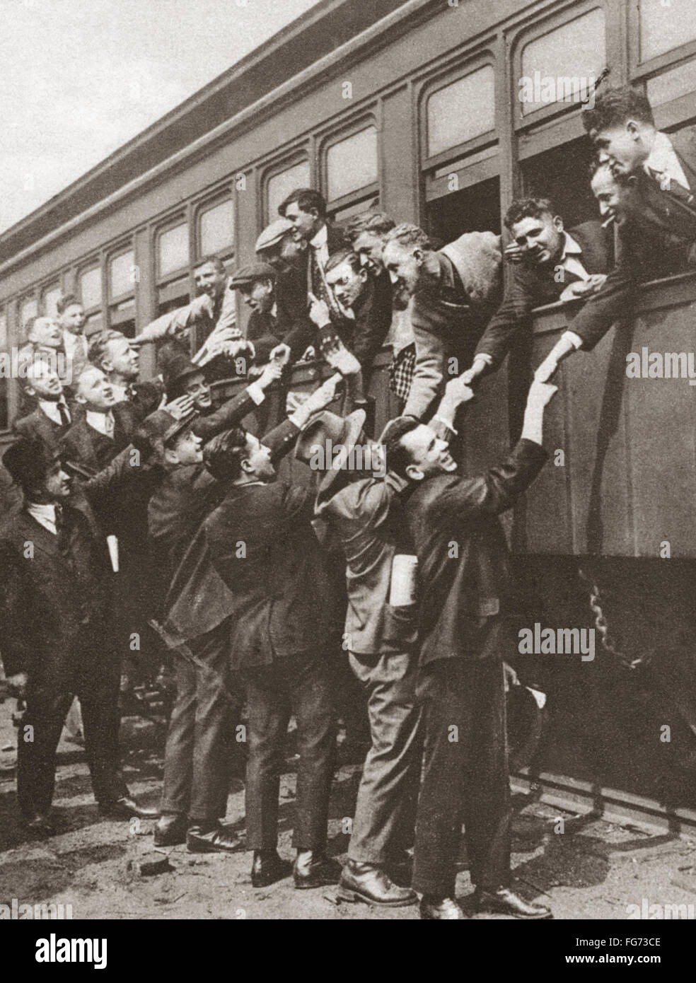 WORLD WAR I: ARMY DRAFT. /nNew York City residents newly drafted into ...