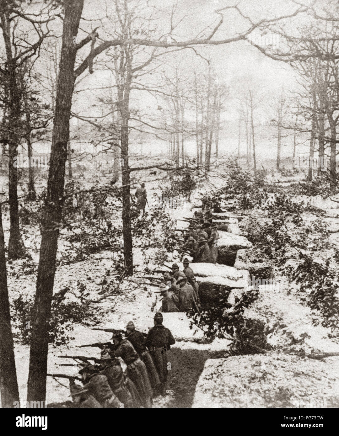 WORLD WAR I: TRAINING. /nAmerican infantry soldiers training during the ...