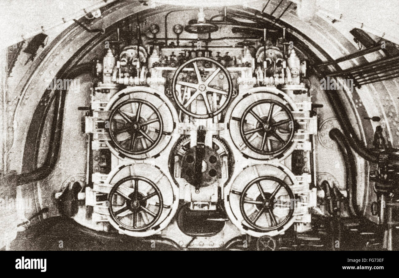WORLD WAR I: SUBMARINE. /nTorpedo tubes inside a submarine during World ...