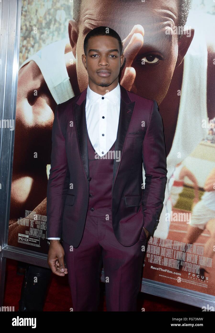 New York, NY, USA. 17th Feb, 2016. Stephan James at arrivals for RACE ...