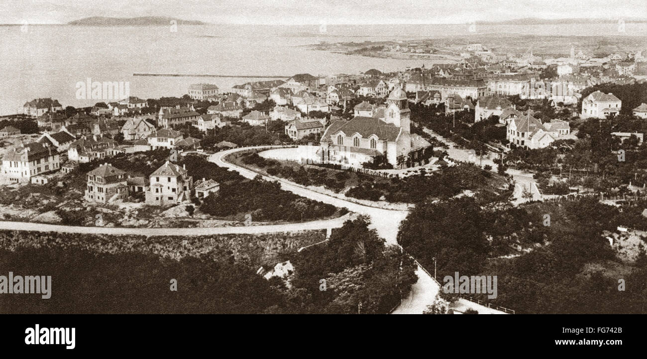 WORLD WAR I: TSINGTAO. /nThe fortified town of Tsingtao, China, a ...