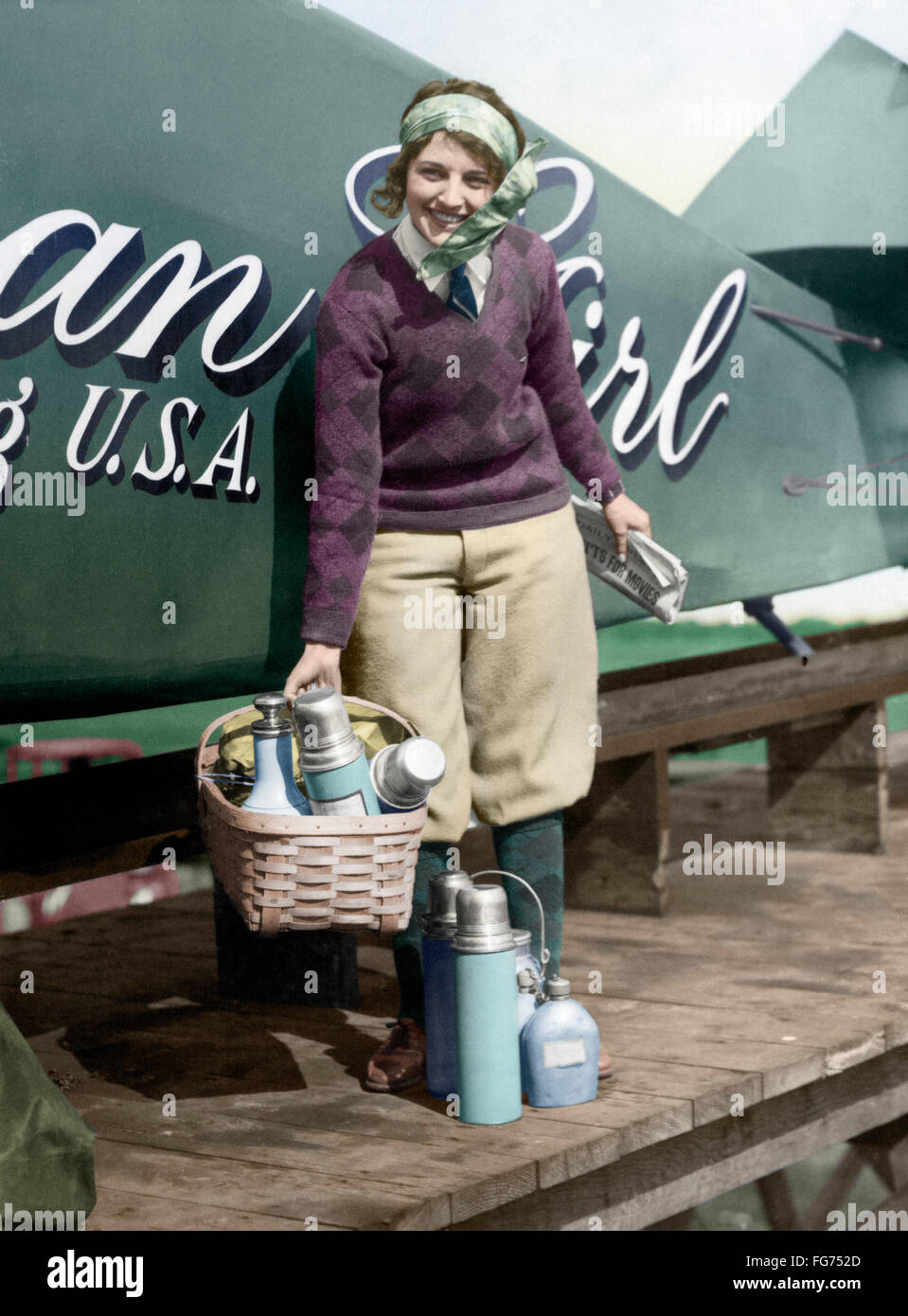 RUTH ELDER (1902-1977). /nAmerican aviatrix. Photographed before her ...