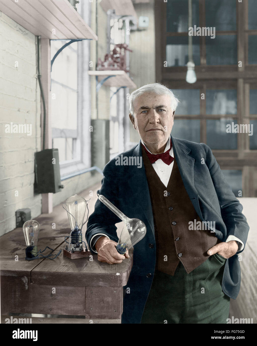 THOMAS EDISON (1847-1931). /nAmerican inventor. With his 'Edison Effect ...