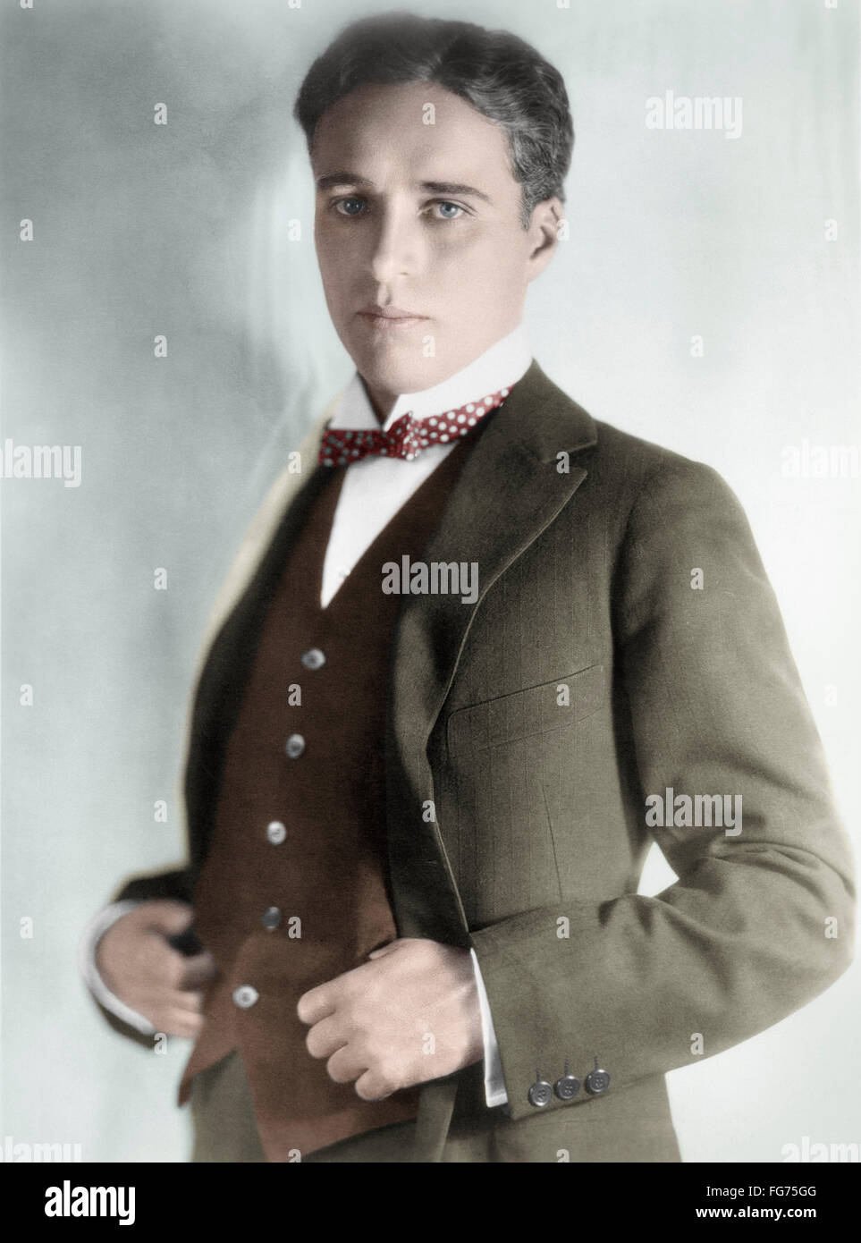 CHARLES SPENCER CHAPLIN /n(1889-1977). English comedian. Photograph ...