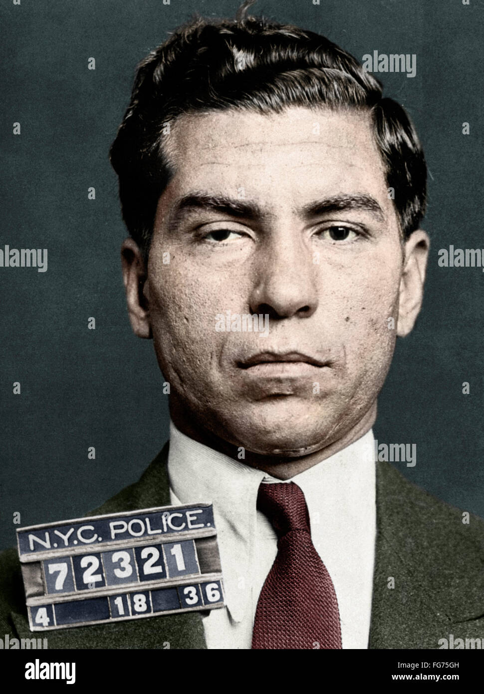 CHARLES 'LUCKY' LUCIANO /n(1897-1962). American gangster. Photographed ...