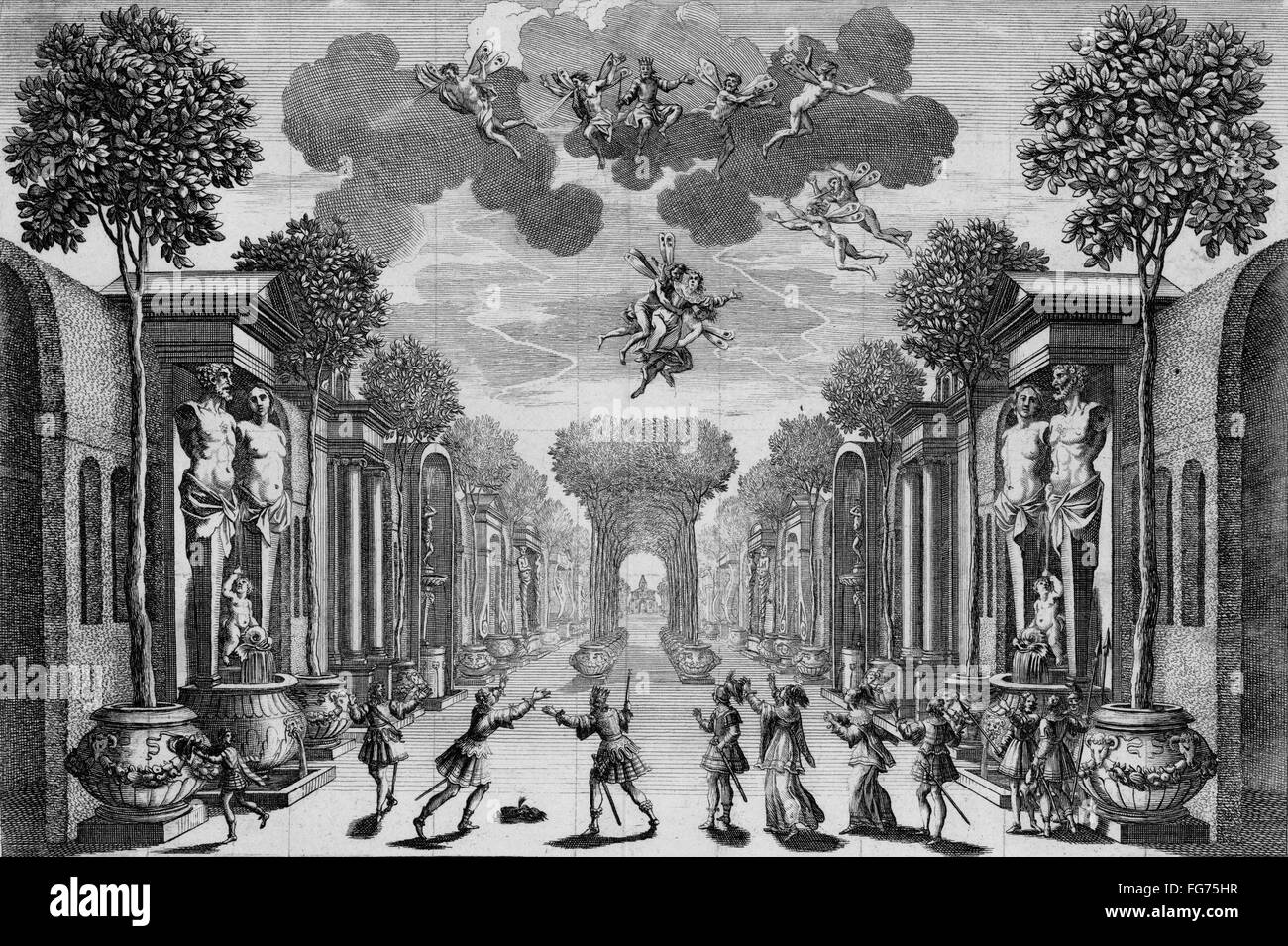 THEATRE: ANDROMEDE, 1650. /nThe set for Act 2 of 'AndromΘde' by Pierre ...