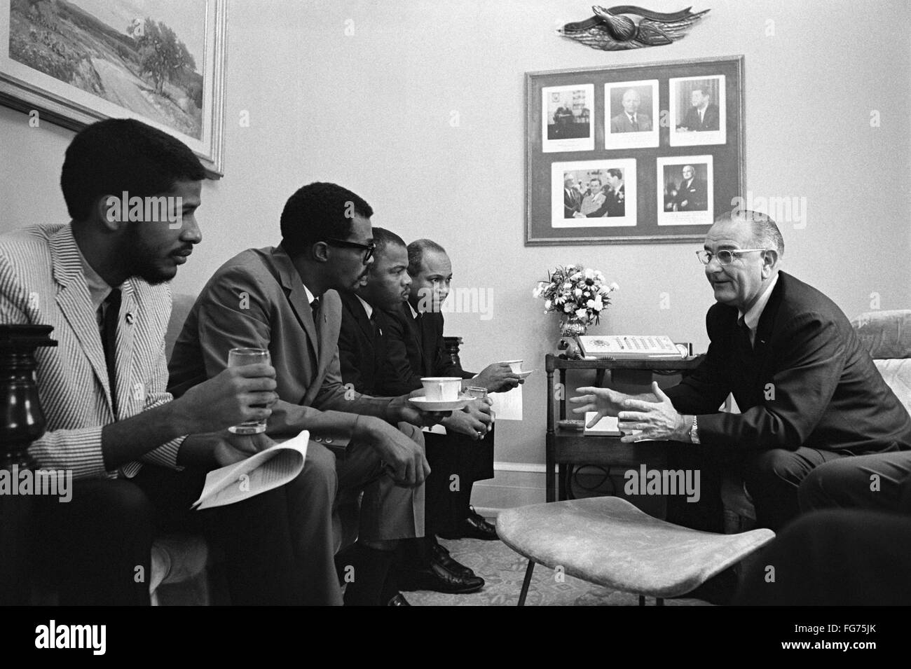 CIVIL RIGHTS LEADERS, 1965. /nCivil rights leaders Bayard Rustin ...