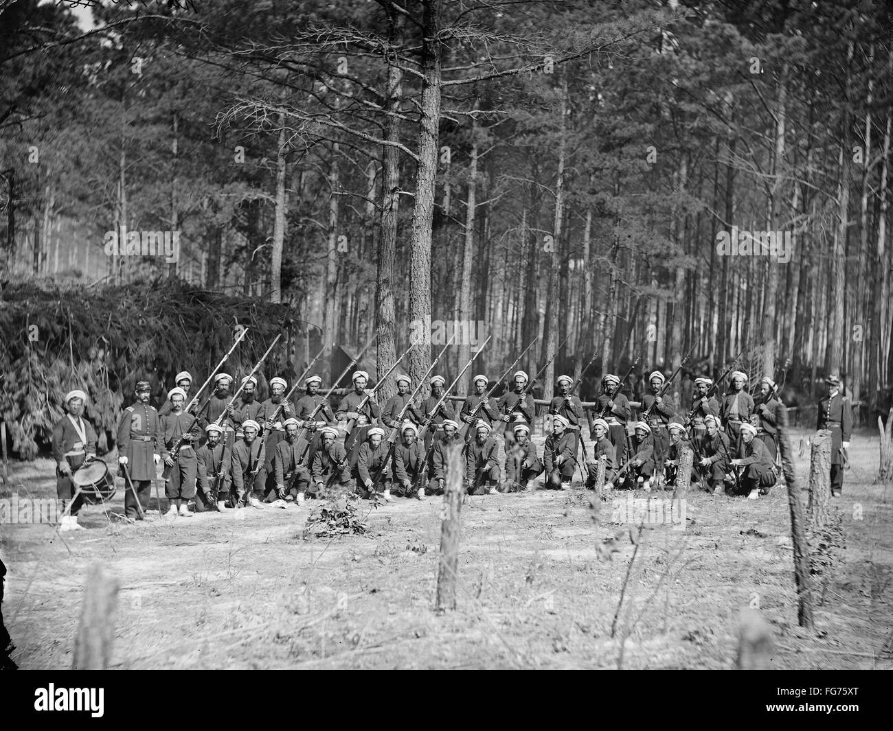 CIVIL WAR: ZOUAVES, 1864. /nCompany F of the 114th Pennsylvania ...