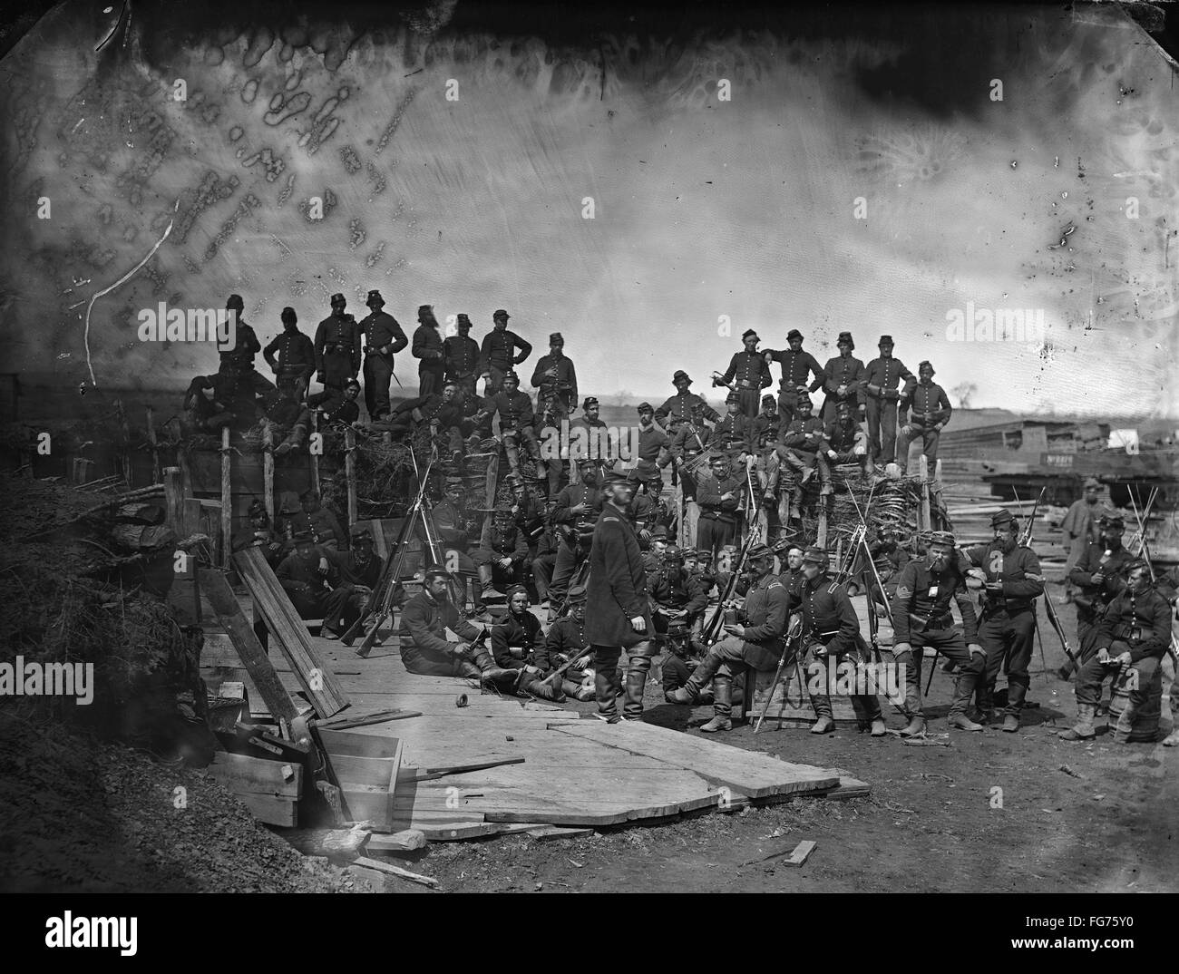 CIVIL WAR: MANASSAS, 1862. /nCompany C of the 41st New York Infantry ...