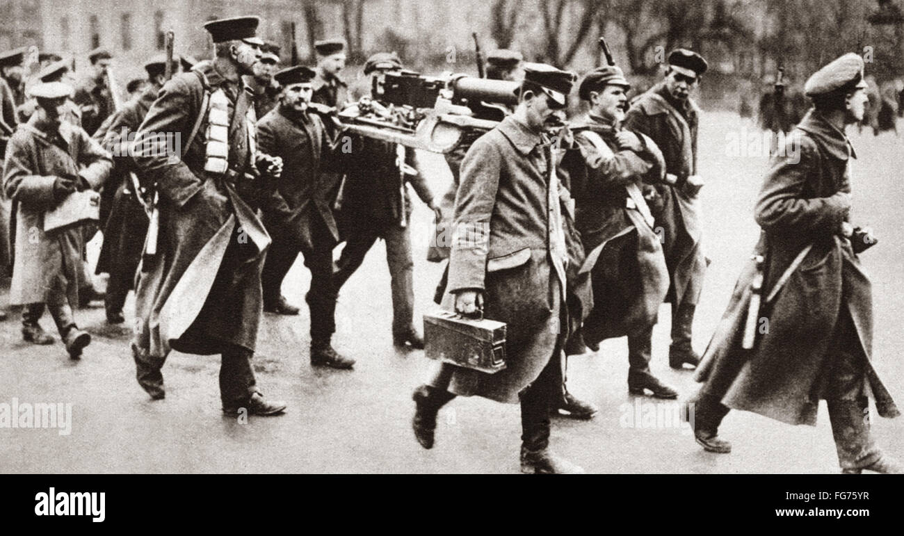 WORLD WAR I: SPARTACISTS. /nFollowers of Karl Liebknecht carrying ...