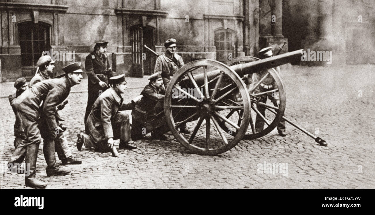 WORLD WAR I: BERLIN, c1919. /nField guns brought into fight against the ...