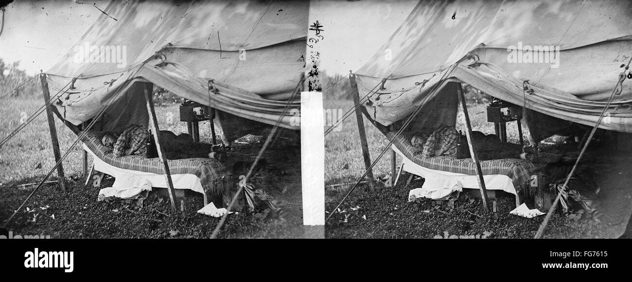 CIVIL WAR: NAPPING, 1862. /nLieutenant Colonel Samuel W. Owen of the ...