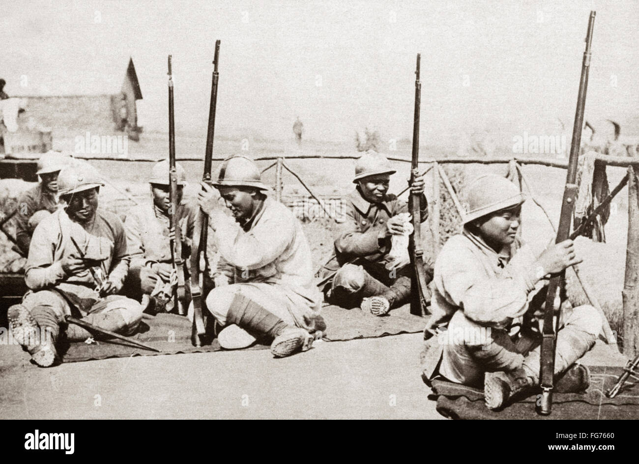 WWI: VIETNAMESE TROOPS. /nSoldiers from the French protectorate of ...