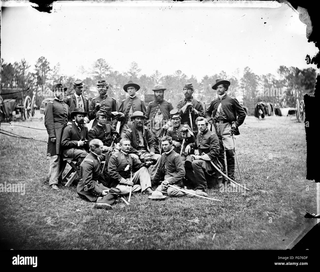 CIVIL WAR: OFFICERS, 1862./nUnion brigade officers of the Horse ...
