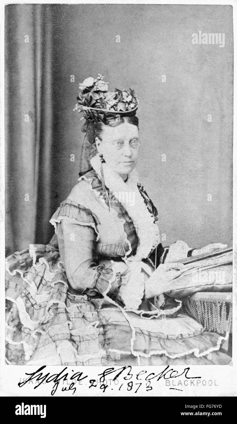 LYDIA BECKER (1827-1890). /nBritish suffrage leader who founded the ...