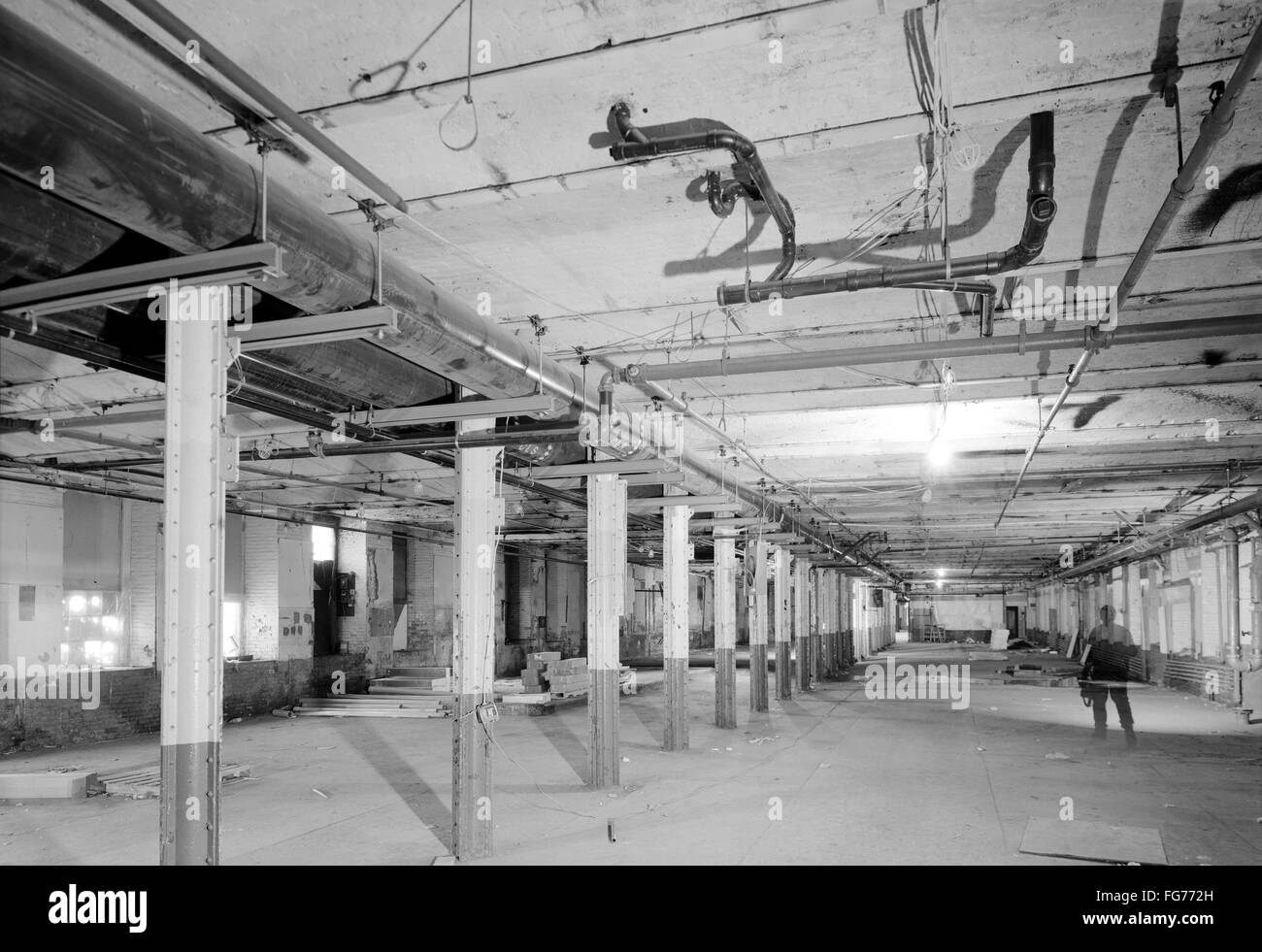 COLT FACTORY, 2005. /nColt Firearm Company, view of basement in the ...
