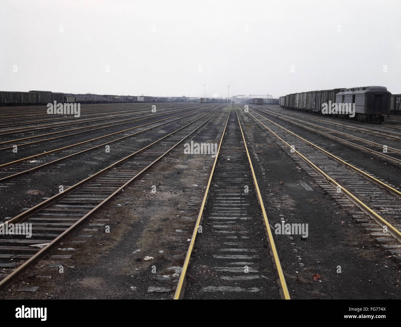 CHICAGO: RAILROAD, 1943. /nTracks at the Proviso yard of the Chicago ...