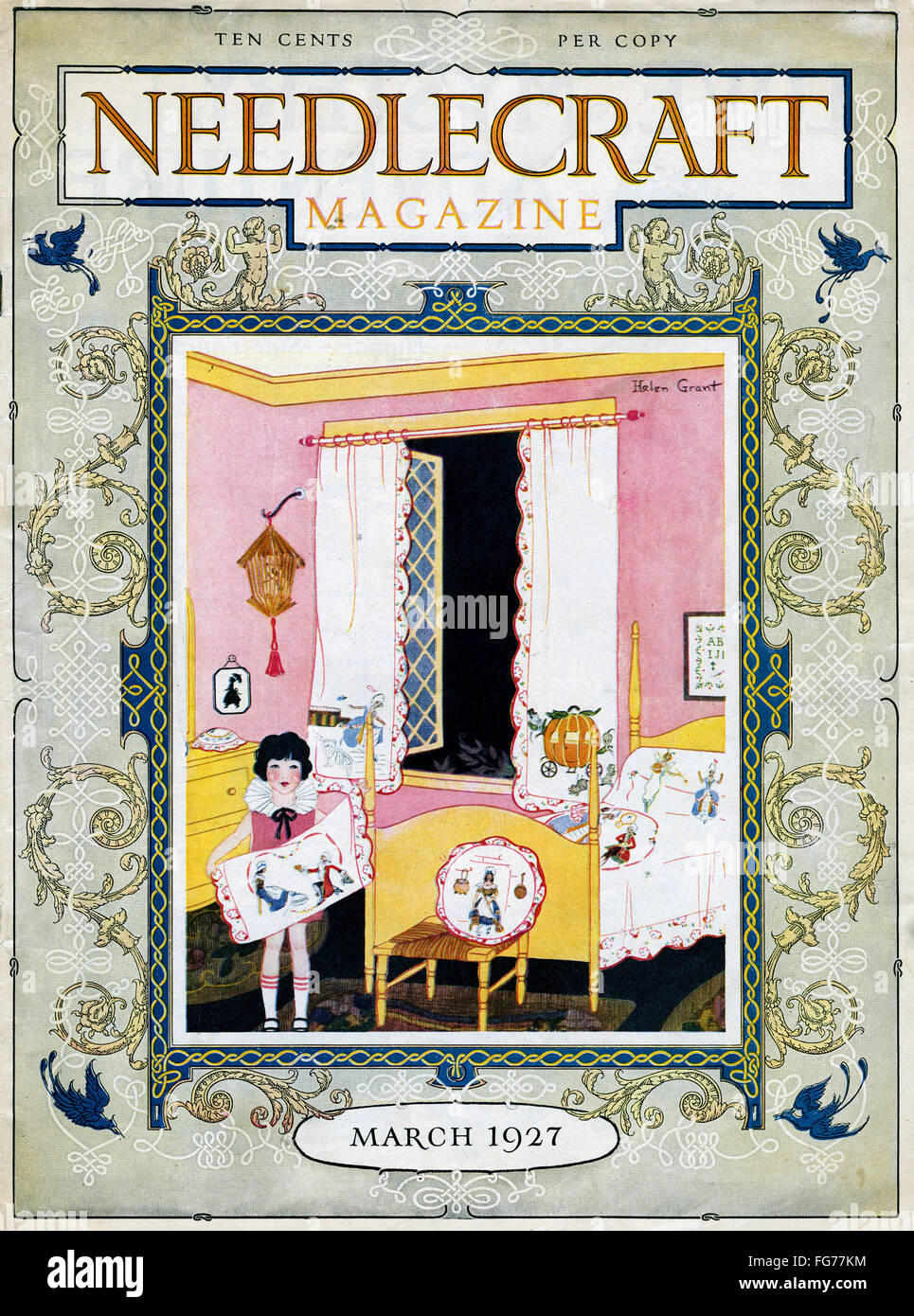 NEEDLECRAFT MAGAZINE, 1927. /nIllustration on the front cover, March ...