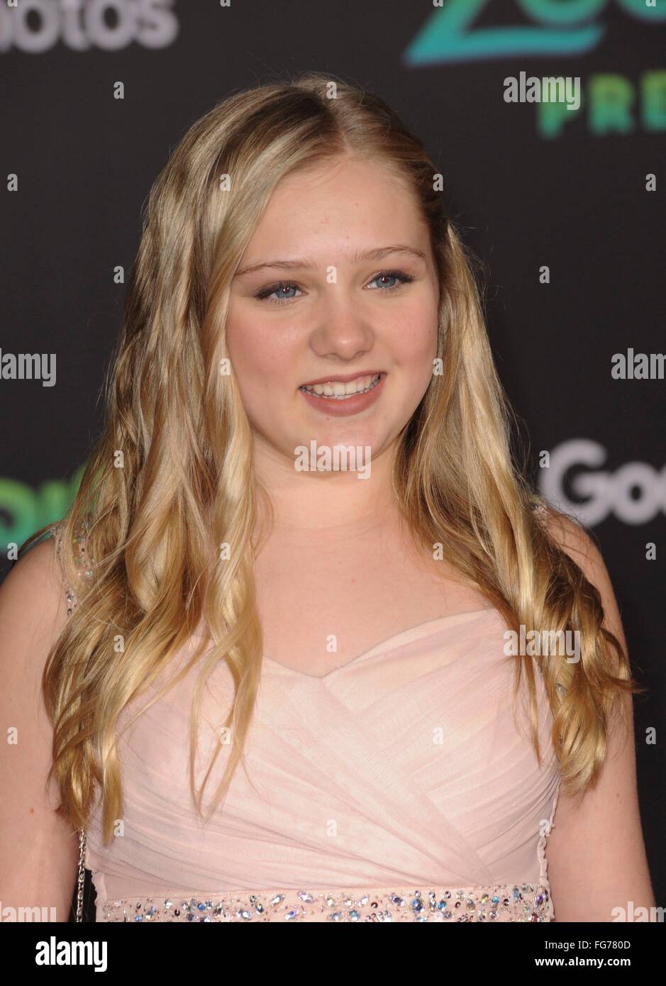 Los Angeles, CA, USA. 17th Feb, 2016. Madeleine Curry at arrivals for Disney ZOOTOPIA Premiere ...