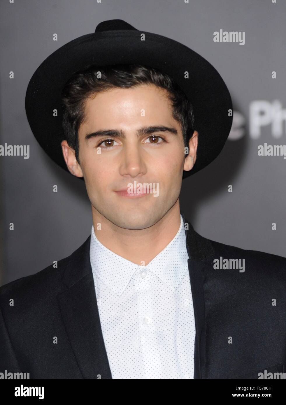 Los Angeles, CA, USA. 17th Feb, 2016. Max Ehrich at arrivals for Disney ...