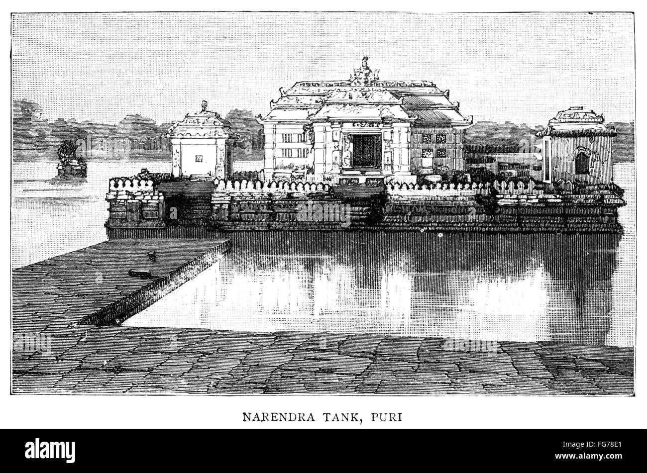 INDIA: WATER TANK, 1887. /nThe Narendra water tank in Puri, Odisha ...