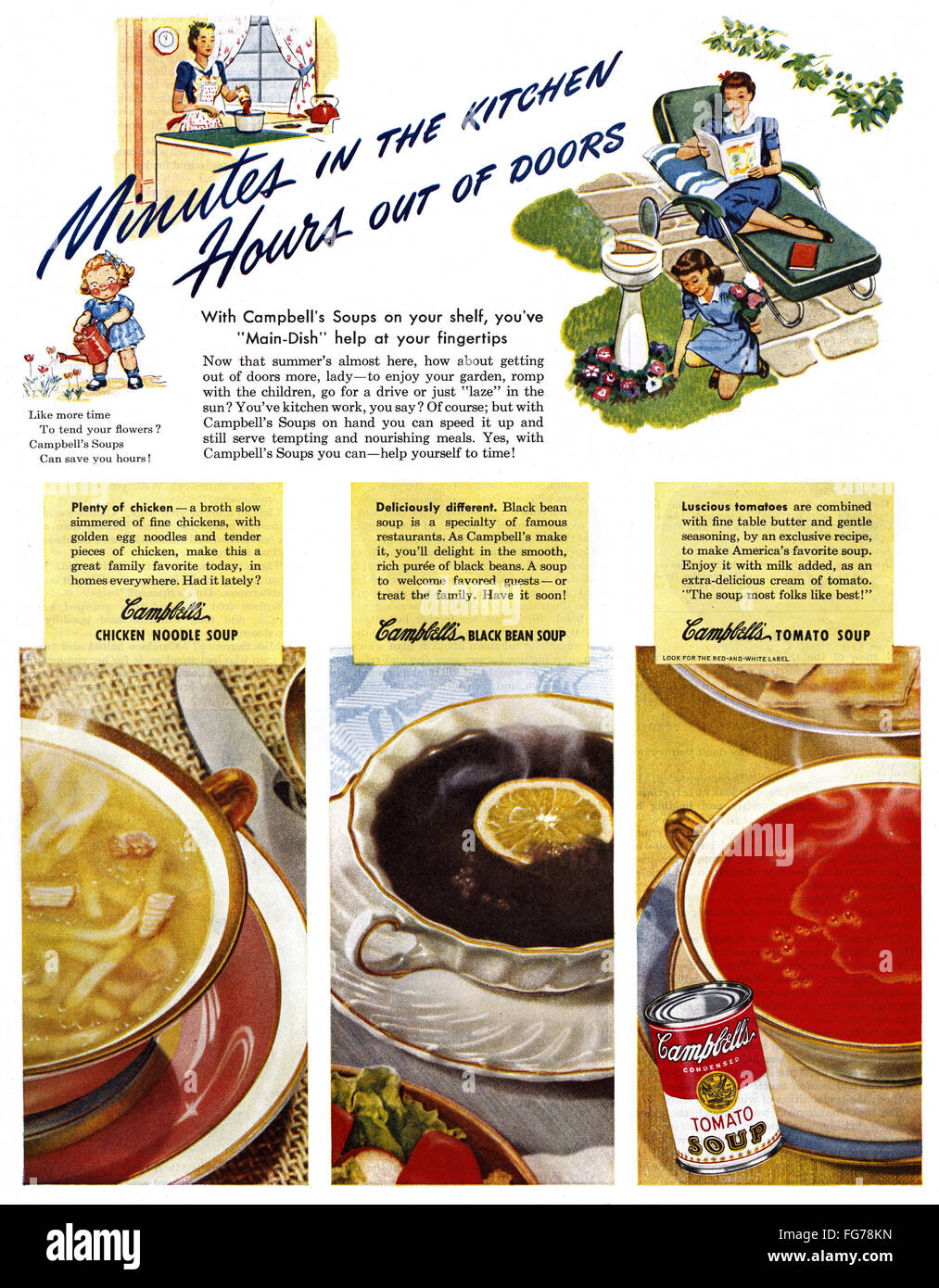AD: CAMPBELL'S SOUP, 1947. /nAmerican advertisement for Campbell's Soup ...