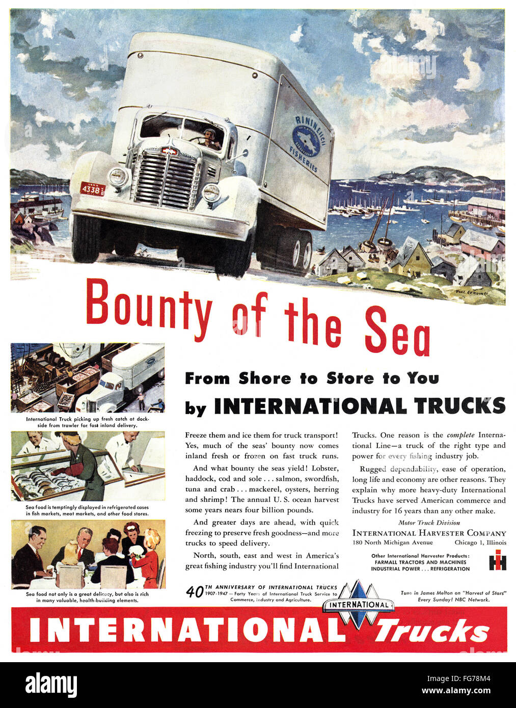 AD: TRANSPORTATION, 1947. /nAmerican advertisement for International ...