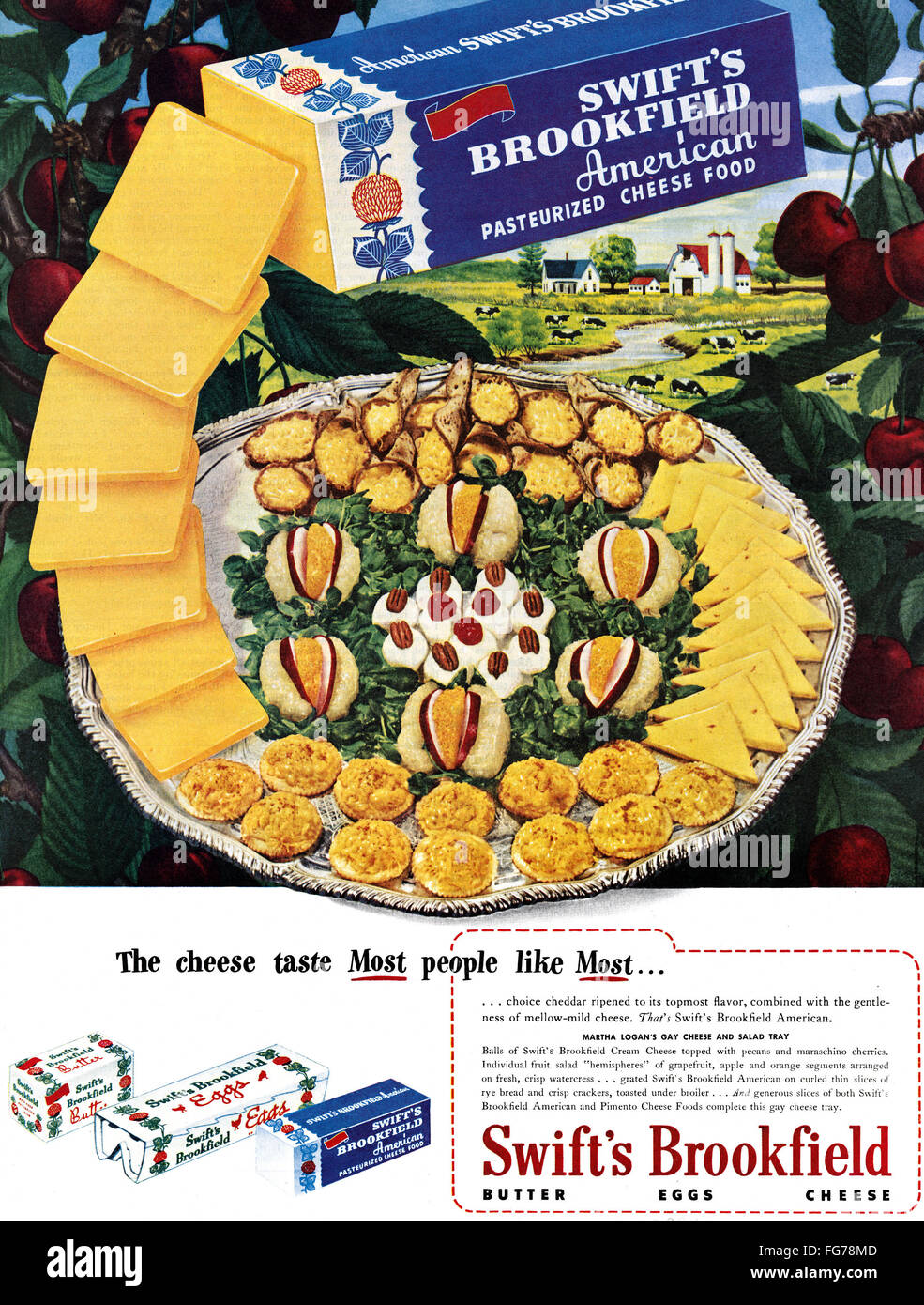 AD: SWIFT'S BROOKFIELD. /nAmerican advertisement for Swift's Brookfield ...