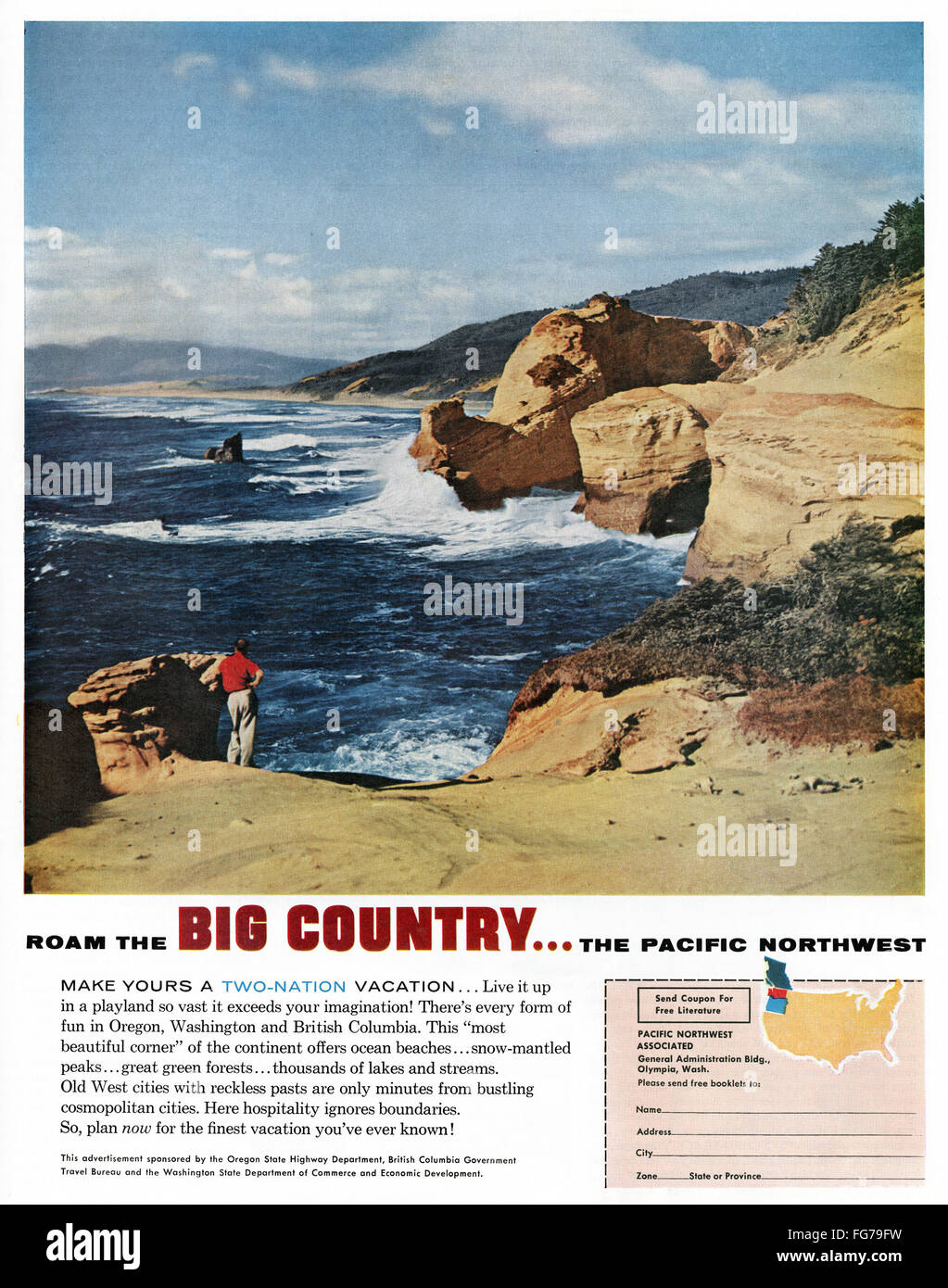 AD: THE PACIFIC NORTHWEST. /nAmerican advertisement for tourism in the ...