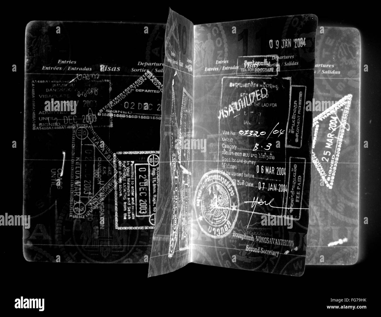 Open passport Black and White Stock Photos & Images - Alamy