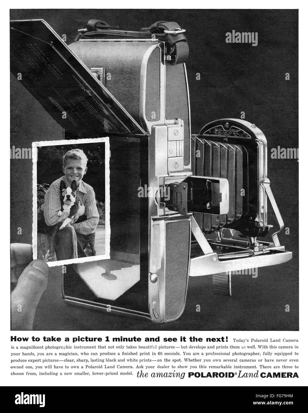 AD: POLAROID, 1954. /nAmerican advertisement for the Polaroid Land ...