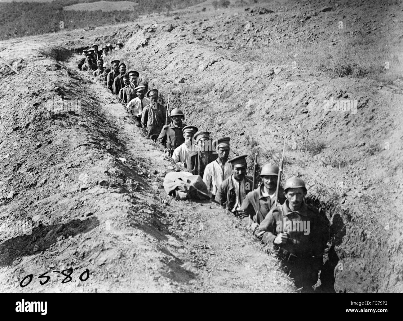 WORLD WAR I: PRISONERS. /nGreek soldiers escorting Bulgarian prisoners ...
