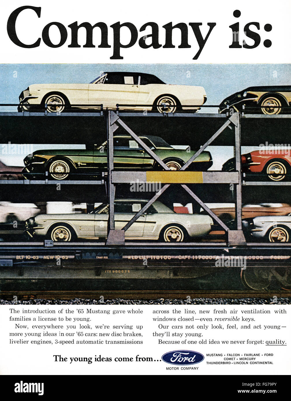 AD: FORD, 1964. /nAmerican advertisement for the Ford Motor Company ...